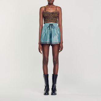 Sandro Top court smocké