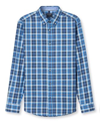 Olymp Casual, Regular Fit, Baumwollhemd mit Tartanmuster in
