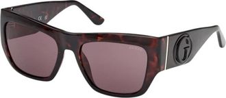 Guess Femme, Accessoires, Brun, Taille: 54 MM Blossom Square Plastic Lunettes de soleil