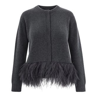 Fabiana Filippi Cardigan mit Rundhalsausschnitt - - Knitwear - Damen - Grau - XS