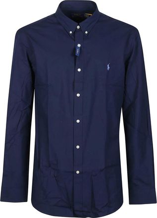Polo Ralph Lauren Homme, Chemises, Bleu, Taille: XL Long Sleeve Sport Slim Shirt