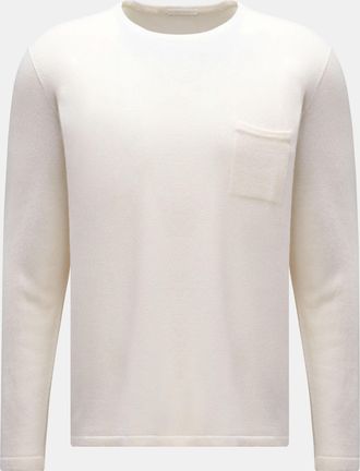 04651/ Herren - Cashmere Pullover The Pocket Crew creme