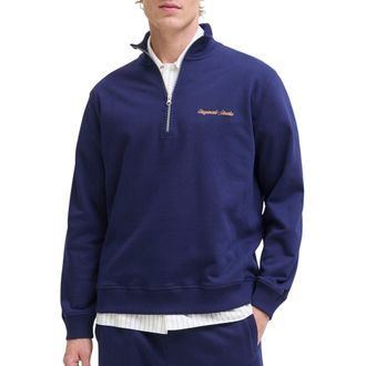 Jack & Jones Male Sweatshirt mit halbem Reißverschluss Sweatshirt mit halbem Reißverschluss
