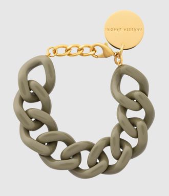 Vanessa Baroni Bracelet Flat Chain Light Olive