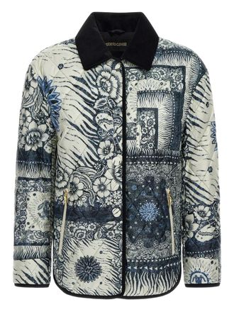 Roberto Cavalli veste &agrave; imprim&eacute; bandana - Bleu
