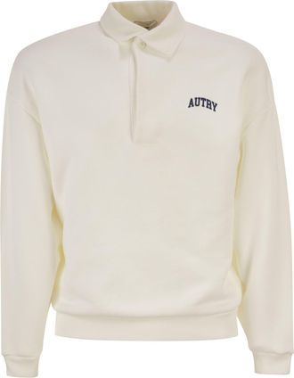 Autry Sweat-shirt polo unisexe en coton avec logo Autry