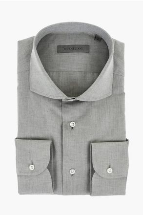 Corneliani Cotton and Linen Shirt with Spread Collar size 44
