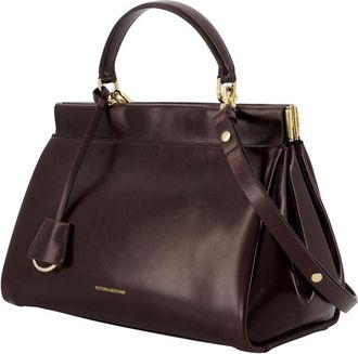 Victoria Beckham Sloane Frame Top Handle Bag - Burgundy