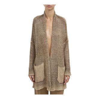 Avant Toi Offener Cardigan aus Kaschmir-Gaze - - Knitwear - Damen - Braun - XS