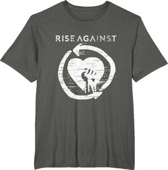 Rise Against Offiziell Lizenziertes Damen Unisex T-Shirt mit Kurzarm, Klassisch Geschnitten, Schwarz, Gr&ouml;&szlig;e S