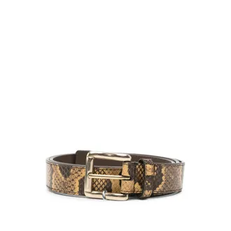 Amiri Snake-effect Buckle Belt