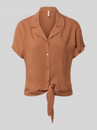 Soyaconcept Regular Fit Bluse aus Viskose mit Knotendetail Modell RADIA