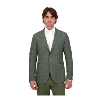 Tagliatore Leinen- und Baumwolljacke - - Jackets - Herren - Gr&uuml;n - XL