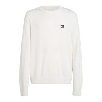 Tommy Jeans Wei&szlig;e Wollmischung Pullover - - Knitwear - Herren - Wei&szlig; - XS