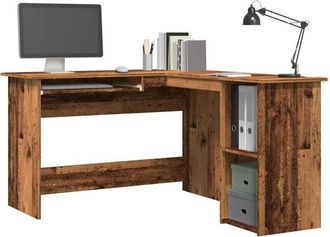 vidaXL Vidaxl - Bureau dangle vieux bois 120x140x75 cm bois dingénierie