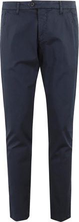 Roy Rogers Homme, Pantalons, Bleu, Taille: W40 Pantalon Chino en Gabardine Bleu Slim Fit