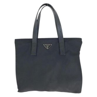 Prada Sac bandouli&egrave;re en nylon Tessuto cuir Pre-owned - Femme - Pre-owned - Noir - Taille: ONE Size