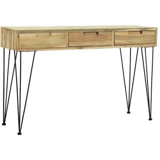 vidaXL Konsolentisch 120 x 35 x 76 cm Teak Massiv Vidaxl