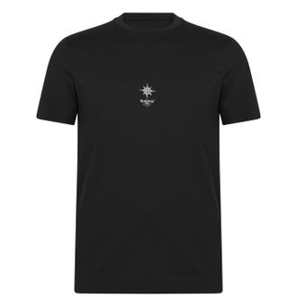 Givenchy Black Printed Cotton T-Shirt Size M