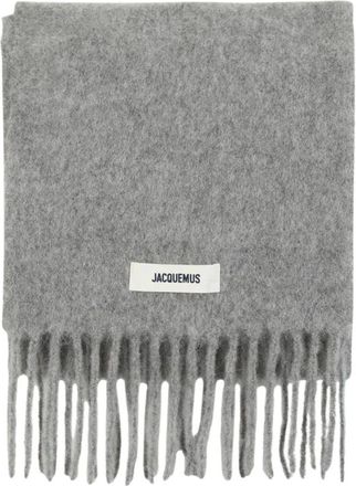 Jacquemus Femme, Accessoires, Gris, Taille: ONE Size Wool Blend Scarf