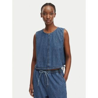 Tommy Jeans Top DW0DW22609 Blau Regular Fit
