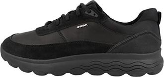 Geox Mens U Spherica E Sneakers, Noir 01, 10.5 UK Narrow