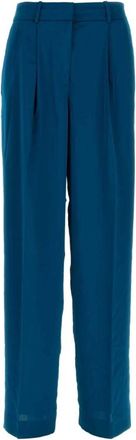 Michael Kors Femme, Pantalons, Bleu, Taille: 34 FR Drapey Satin Wide Leg Pants