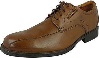 Clarks Homme Whiddon Pace Plat Oxford, Fonc&eacute; Tan Leather, 44.5 EU