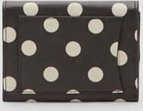 Mango Portefeuille &agrave; pois rabat chocolat - Femme - Taille unique - MANGO