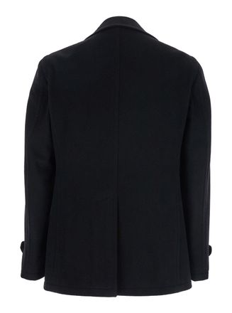 Tagliatore Mens Coat Monaco Black Wool Blend Virgin