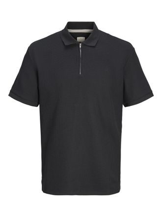 Jack & Jones Herren JPRCCJOHNNY Half Zip SS Polo SN Poloshirt, Black Beauty,S
