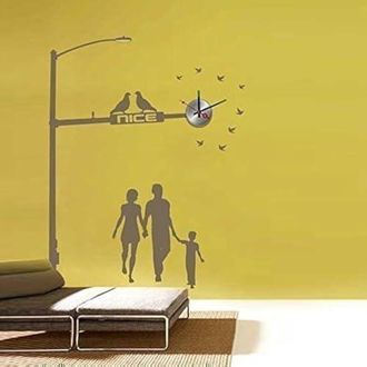 Walplus Walplus 10A067 Happy Familie Wanduhr