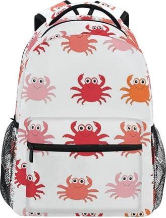 Generic Crabe Rouge-Orange 23101626 Sacs D&Eacute;cole Loisir Sac &Agrave; Dos Confort Cartable Scolaire Pour Pc Voyage Travail 29X40Cm