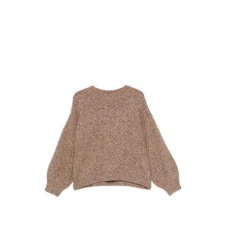 Soft Goat M&eacute;lange-effect Crew-neck Sweater