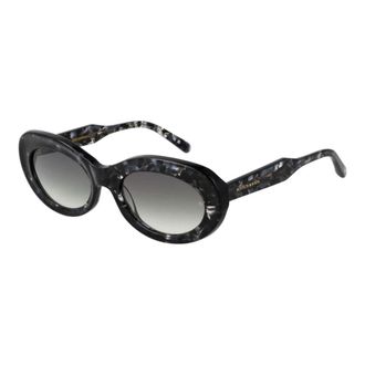 Scotch & Soda Schwarze ovale Sonnenbrille mit gr&uuml;nen Verlaufsgl&auml;sern - - Accessories - Damen - Schwarzk - ONE SIZE