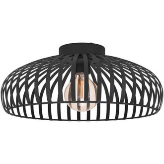 Eglo Plafonnier Mogano 3 en acier noir E27 1x40w h: 18cm &Oslash;43cm dimmable