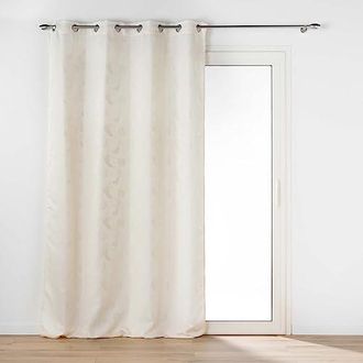 Douceur d'Intérieur Inaya Ösenvorhang (140 x 260 cm), Natur, Jacquard