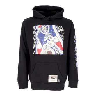 Mitchell & Ness NFL Gro&szlig;es Gesicht Hoodie Schwarz - - Sweatshirts & Hoodies - Herren - Schwarzk - S