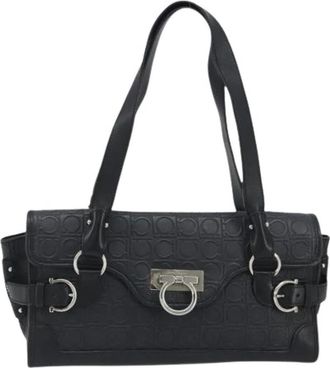 Ferragamo Sac bandouli&egrave;re en cuir pr&eacute;-poss&eacute;d&eacute; - Femme - Pre-owned - Noir - Taille: ONE Size