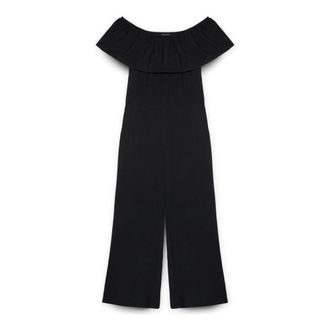 Fiorella Rubino Femme, Combinaisons et Ensembles, Noir, Taille: 50 FR Combinaison à Volants