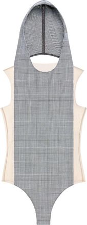 Courr&egrave;ges body Illusion &agrave; capuche - Gris