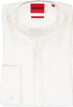 HUGO BOSS Herren Hemden wei&szlig; Baumwoll-Stretch