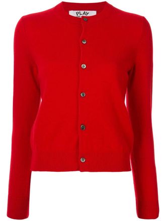 Comme Des Garçons cardigan à encolure ras du cou - Rouge