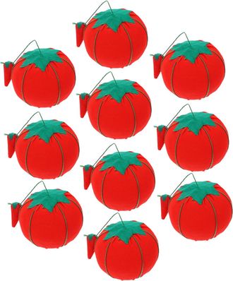 Angoily 10 Stück Nadelkissen Rot Tomaten Design Wiederverwendbar Praktischer Nadelhalter für Handarbeit DIY Nähzubehör Kompakt und Tragbar für Zuhause und Unt