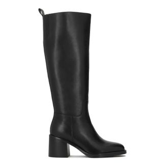Kazar Schwarze Lederstiefel mit Blockabsatz - - Shoes - Damen - Schwarzk - 38 EU