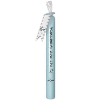 Goodtimes Stabkerze Du bist mein Heimathafen Eisblau