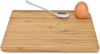 ROMINOX Geschenkartikel Frühstücksbrett // Mane - All-in-one Frühstücksbrettchen mit integriertem Eierhalter und Magnet zur Anheftung eines Metall-Eierlöffels