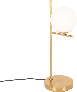 QAZQA Flore - Lampe de table - 1 lumière - ø 18 cm - Doré/Laiton - Design - éclairage intérieur - Salon i Chambre i Cuisine i Salle à manger - Qazqa