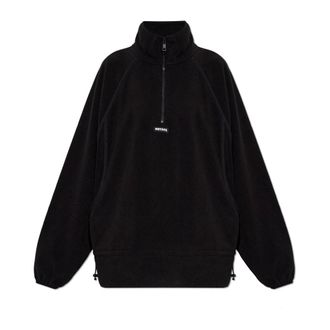 Rotate Rotate Birger Christensen - SweaT-shirt en molleton coupe ample avec col montant - Femme - Sweatshirts et sweats &agrave; capuche - Noir - Taille: 44 FR