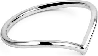 Singularu Peak Ring. Sterlingsilber mit Rhodium-Beschichtung. Schmuck für Damen. Größe 12